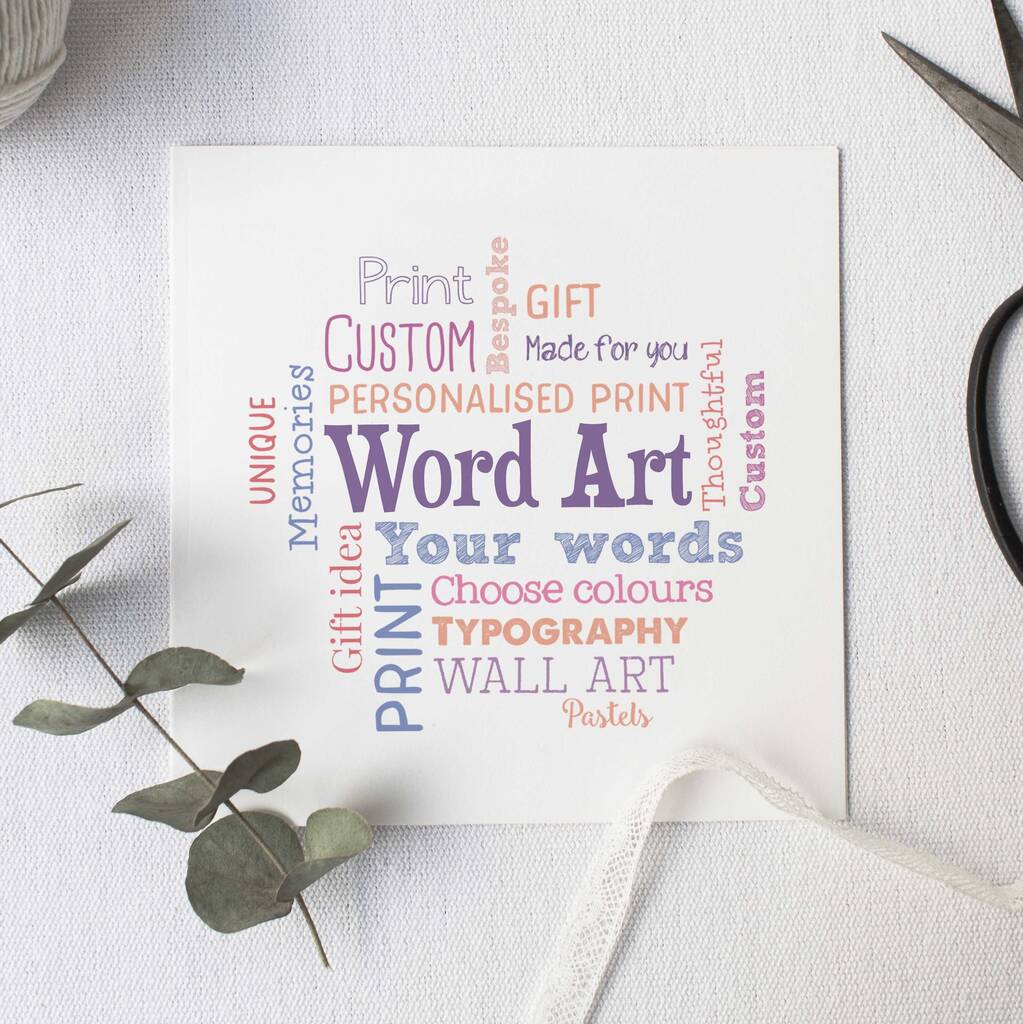 Personalised Word Art Cloud Print By Hope and Love | notonthehighstreet.com