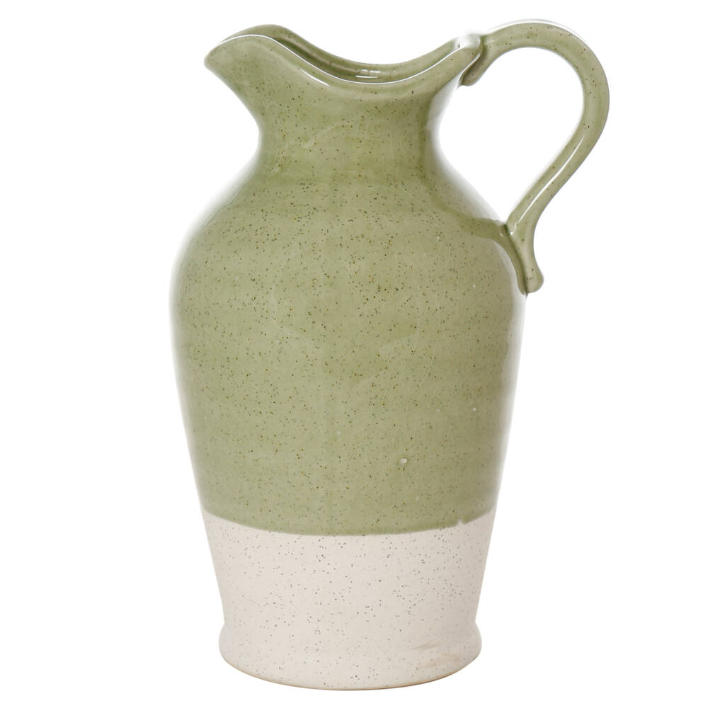alderley speckled green dipped ceramic jug by dibor ...