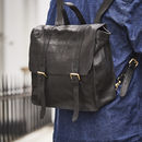 canvas and leather rolltop backpack by vida vida | notonthehighstreet.com