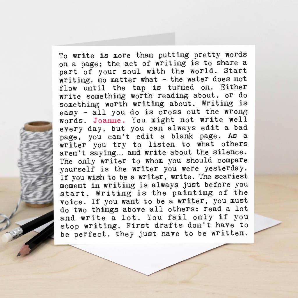 Writing Card By Coulson Macleod | notonthehighstreet.com