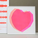 two hearts stencil print by yve print co. | notonthehighstreet.com