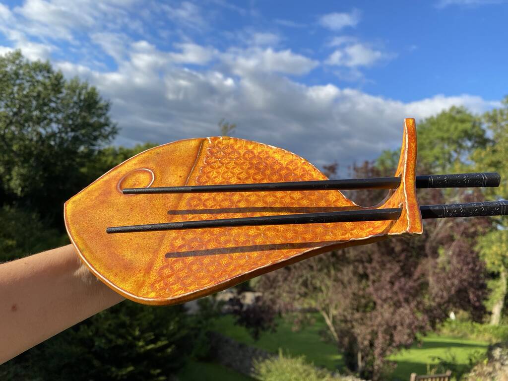 Handmade Ceramic Goldfish Plate Ideal For Sushi By Rachel Collyer Ceramics
