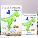 Personalised Dinosaur Father's Day Card By Liza J Design ...