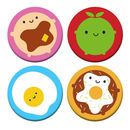 Kawaii Breakfast Badge Set By Asking For Trouble | notonthehighstreet.com