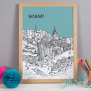 Personalised Miami Print By Tessa Galloway Illustration ...