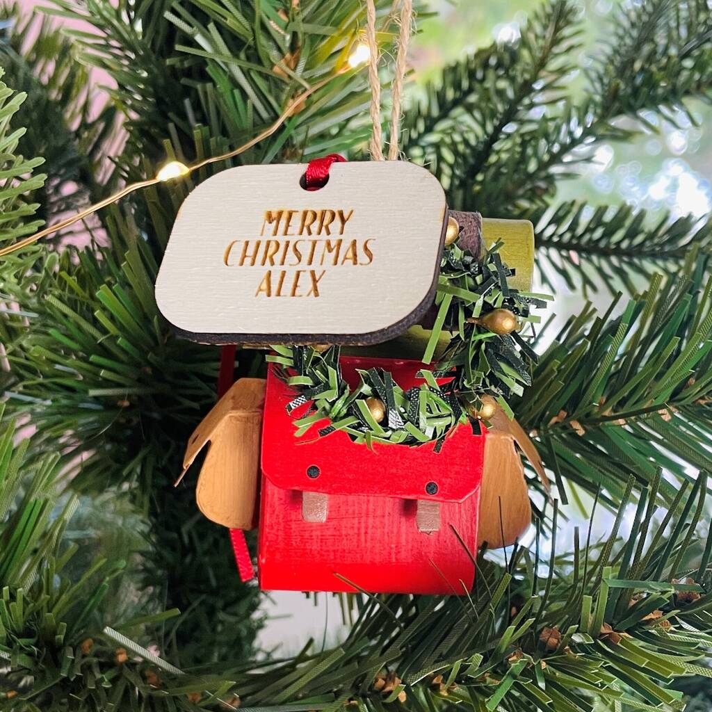 Personalised Travelling Backpack Christmas Decoration By The Alphabet ...