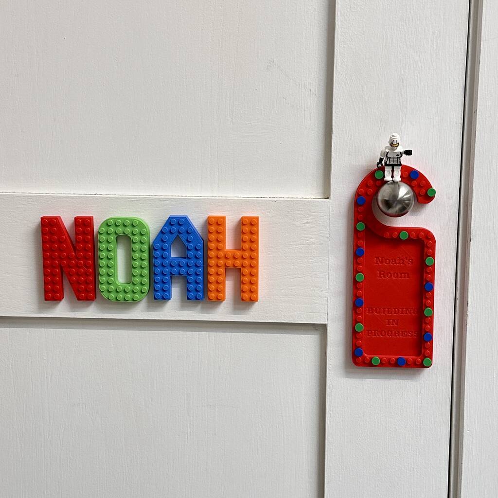 Personalised Door Hanger For Fans Of Lego By Made Happy ...