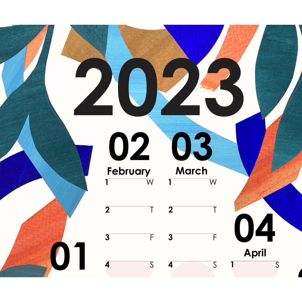 2023 Botanical Design Wall Planner, Portrait Calendar By Hot House ...