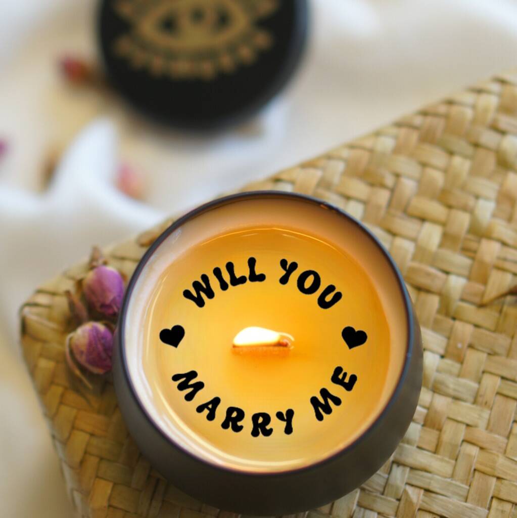 Will You Marry Me Proposal Secret Message Candle By GOZBY LONDON ...
