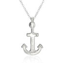 Ladies Personalised Silver Maxi Anchor Necklace By Under The Rose ...