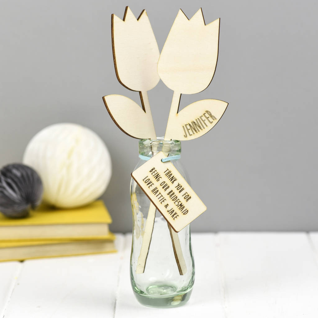 Thank You Bridesmaid Personalised Wooden Flower By We Are Scamp thank-you-bridesmaid-personalised-wooden-flower-by-we-are-scamp