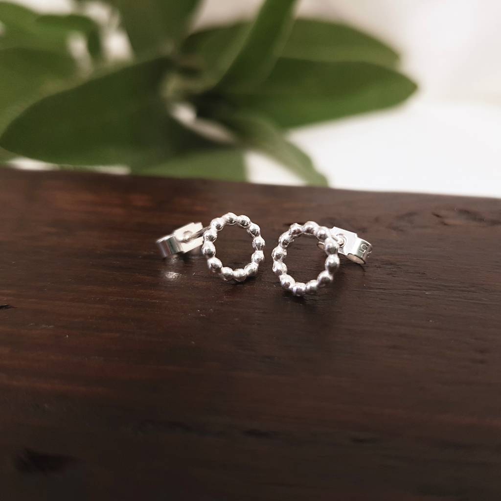 sterling silver circle studs by anna calvert jewellery ...