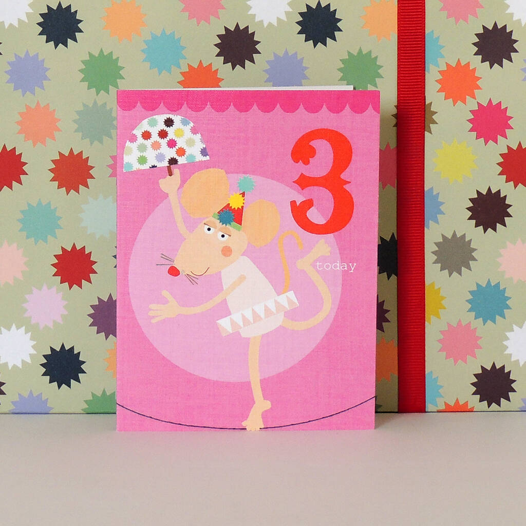 Mini Mouse 3rd Birthday Card By Kali Stileman Publishing