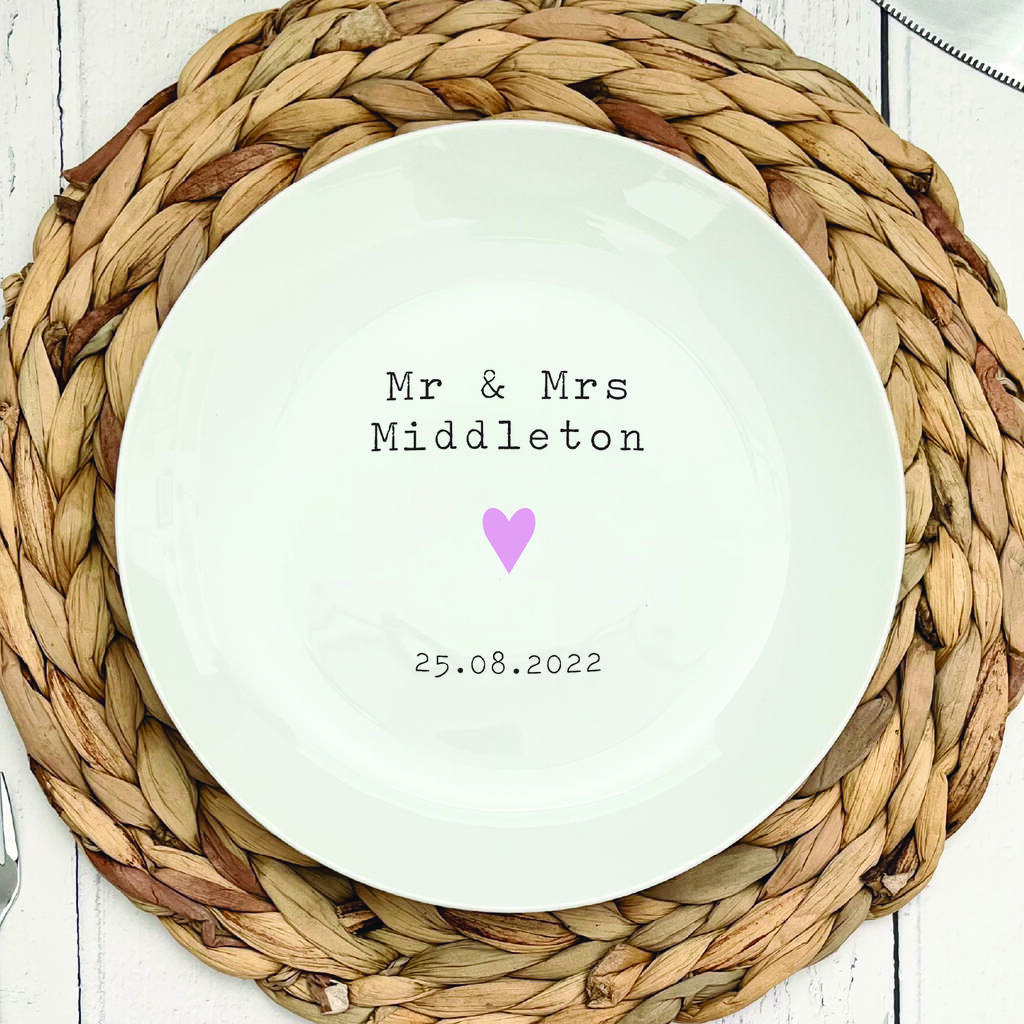 Personalised Wedding Plate By Slice of Pie Designs | notonthehighstreet.com