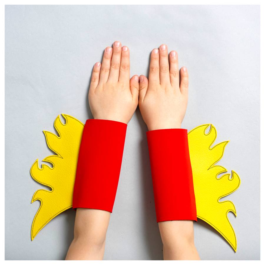 superhero flame cuffs by iwishiwasa | notonthehighstreet.com