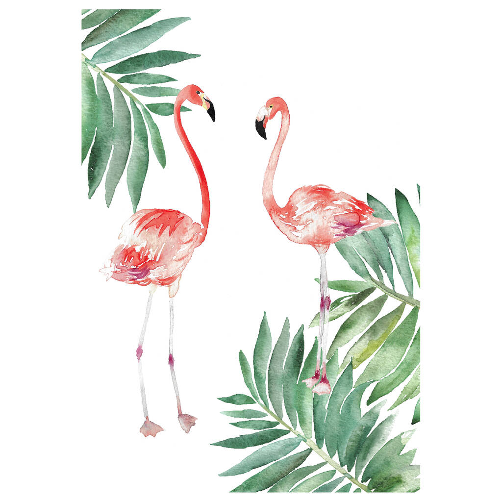 Flamingos Tropical Fun Greetings Card By Katie Hipwell Design ...