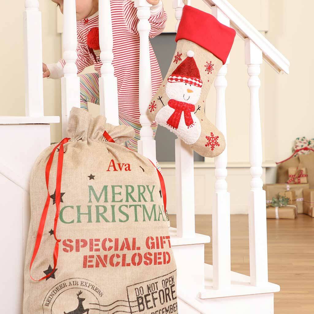 Personalised Reindeer Express Christmas Gift Sack By Dibor ...