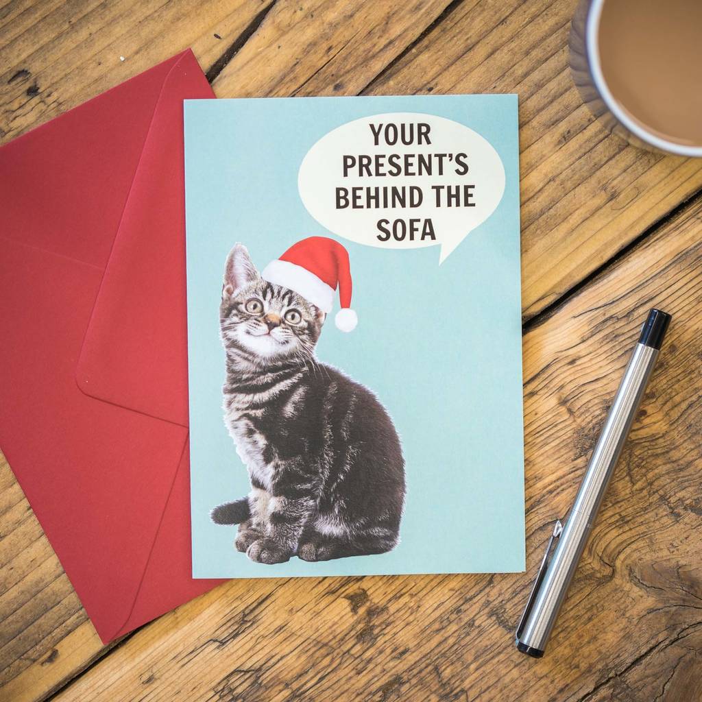 'your Present's Behind The Sofa' Card By Dialectable ...