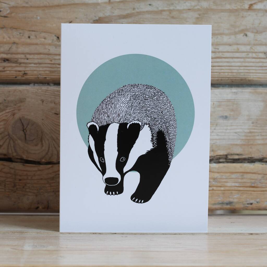 badger spot card by bird | notonthehighstreet.com