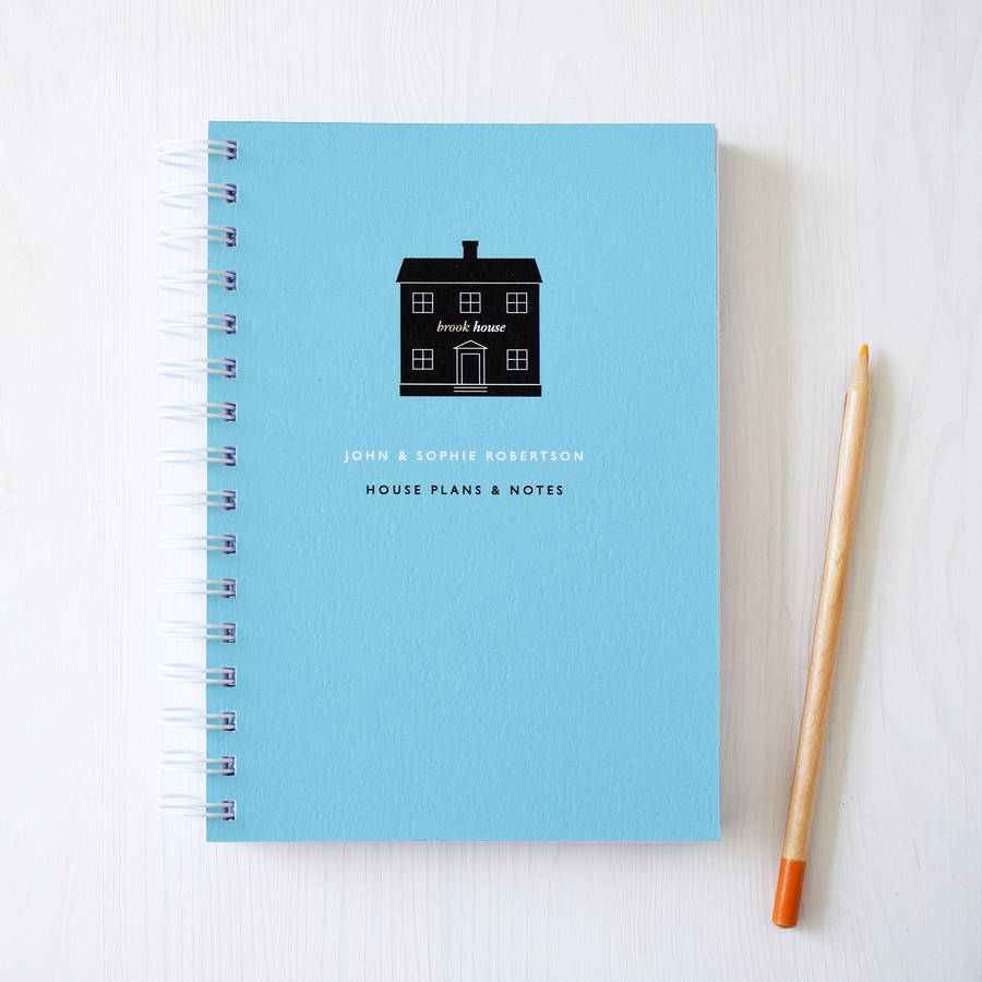 personalised new home planner or notebook by designed ...