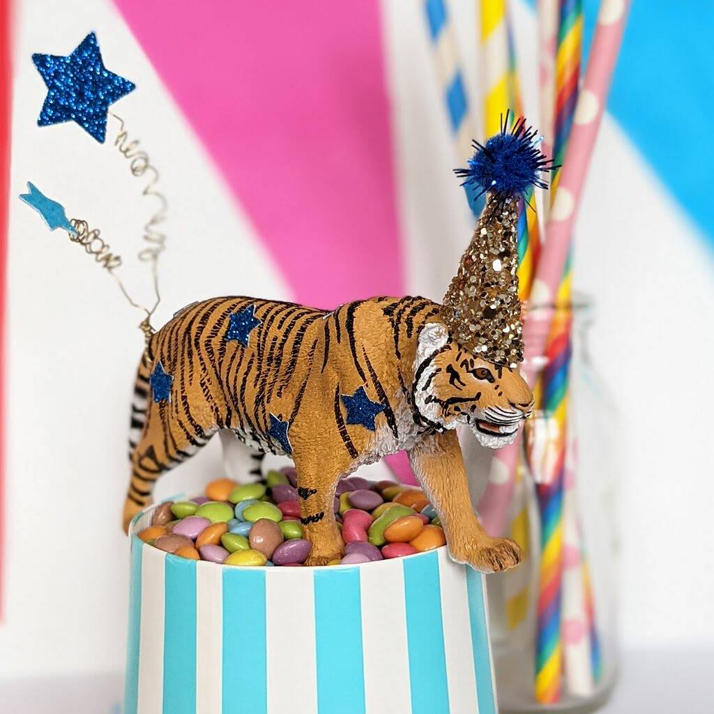 Personalised Tiger Party Animal Cake Toppers By Zippitysstudio ...