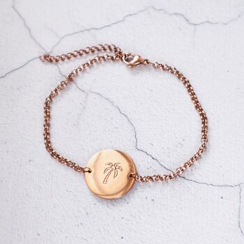 Palm Tree Coin Bracelet By Junk Jewels | notonthehighstreet.com