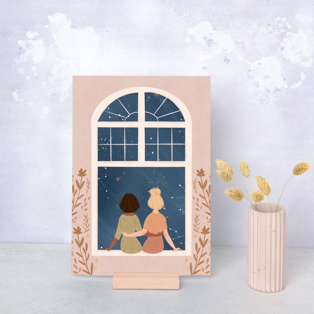 Window To The Stars A4 Wall Art Print By Flourish Paperworks