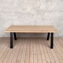 Albert Light Ash Dining Table Matt Black A Shaped Legs By Cosy Wood ...