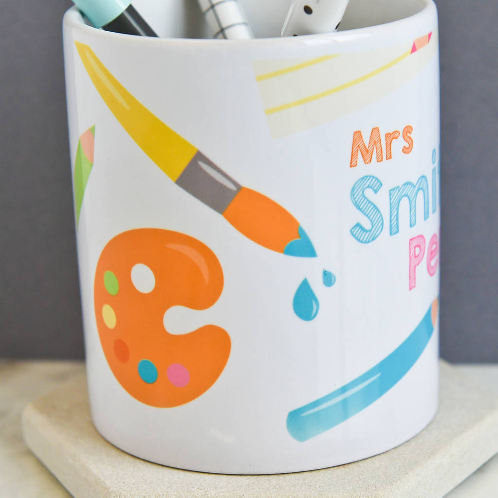 personalised teacher pen pot by koko blossom | notonthehighstreet.com