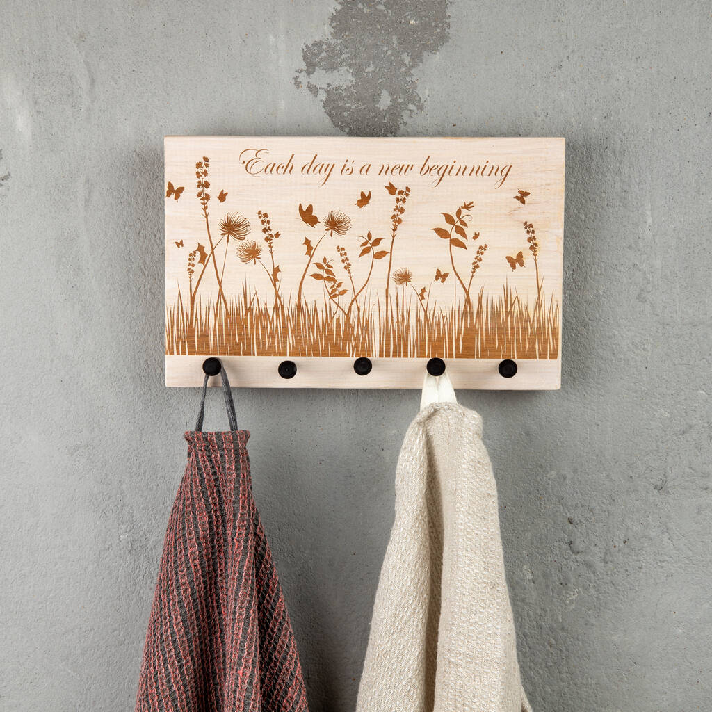 Field Of Flowers Handcrafted Key Holder By Natural Gift Store