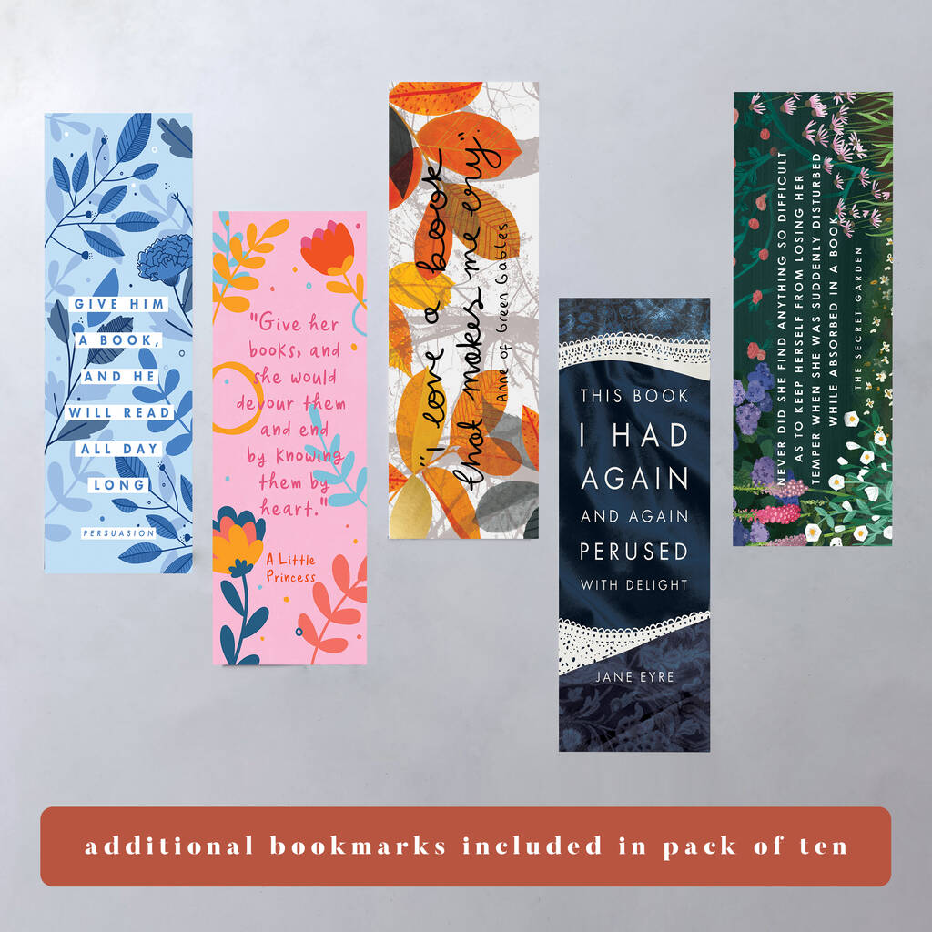 Book Lover's Bookmark Bundle By Bookishly | notonthehighstreet.com