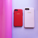 Red Pu Leather Embossed Phone Case By Rianna Phillips ...