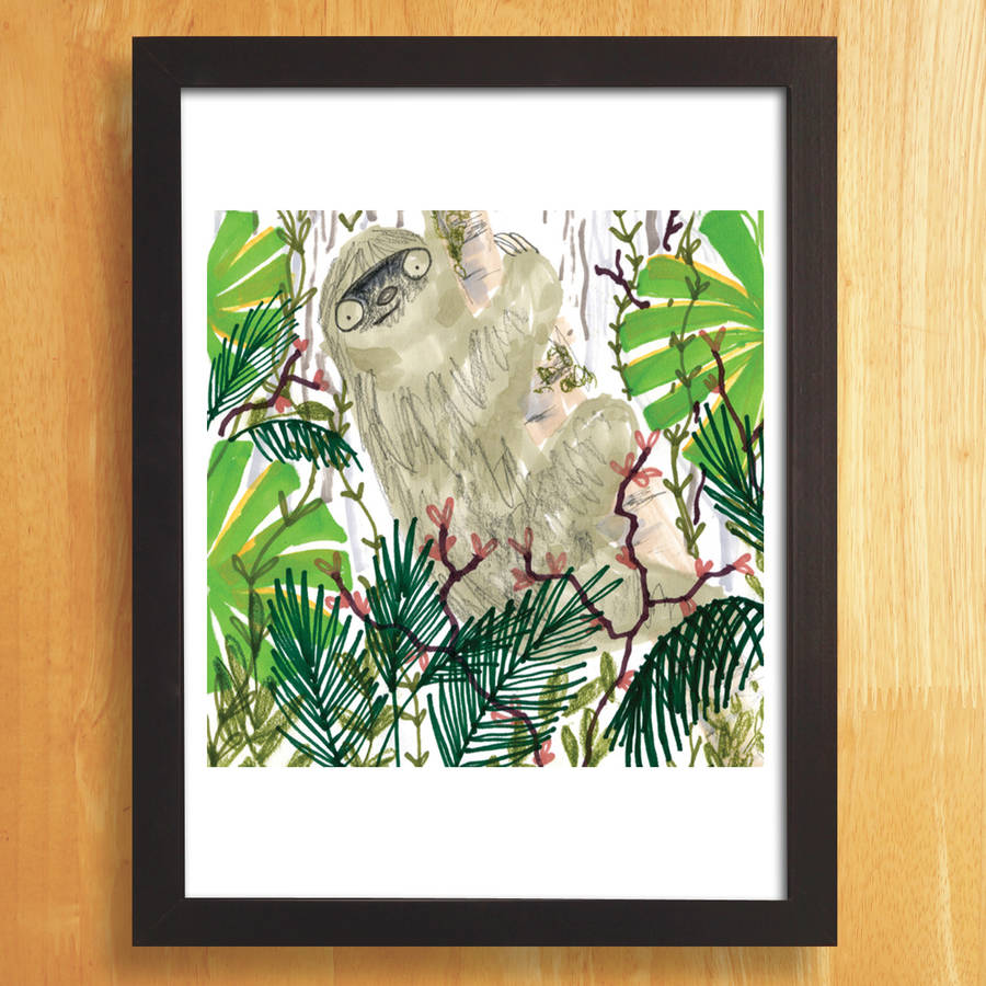 sloth print by jo clark design | notonthehighstreet.com