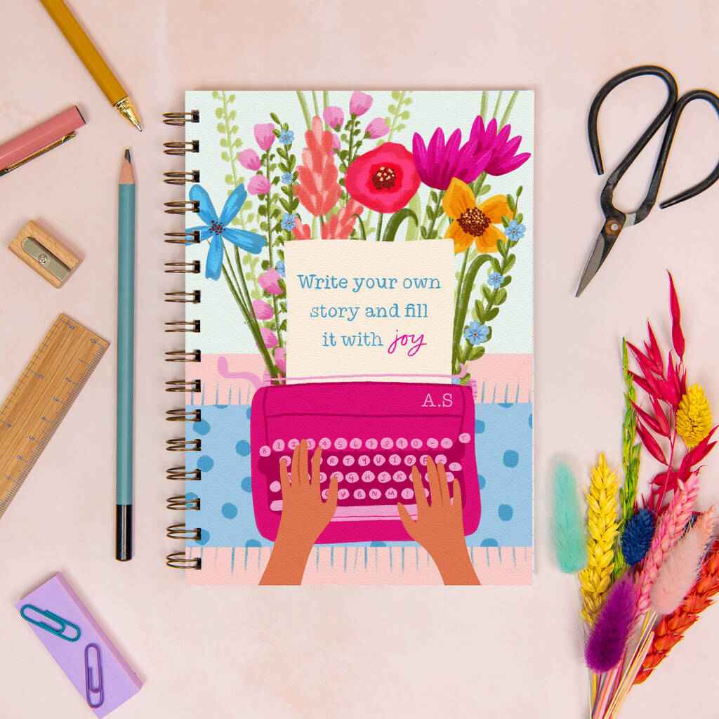 'Write Your Own Story' Floral Personalised Notebook By Flourish Paperworks