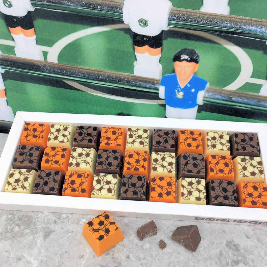 Father's Day Football Chocolate Gift Box By Cocoapod Chocolates ...