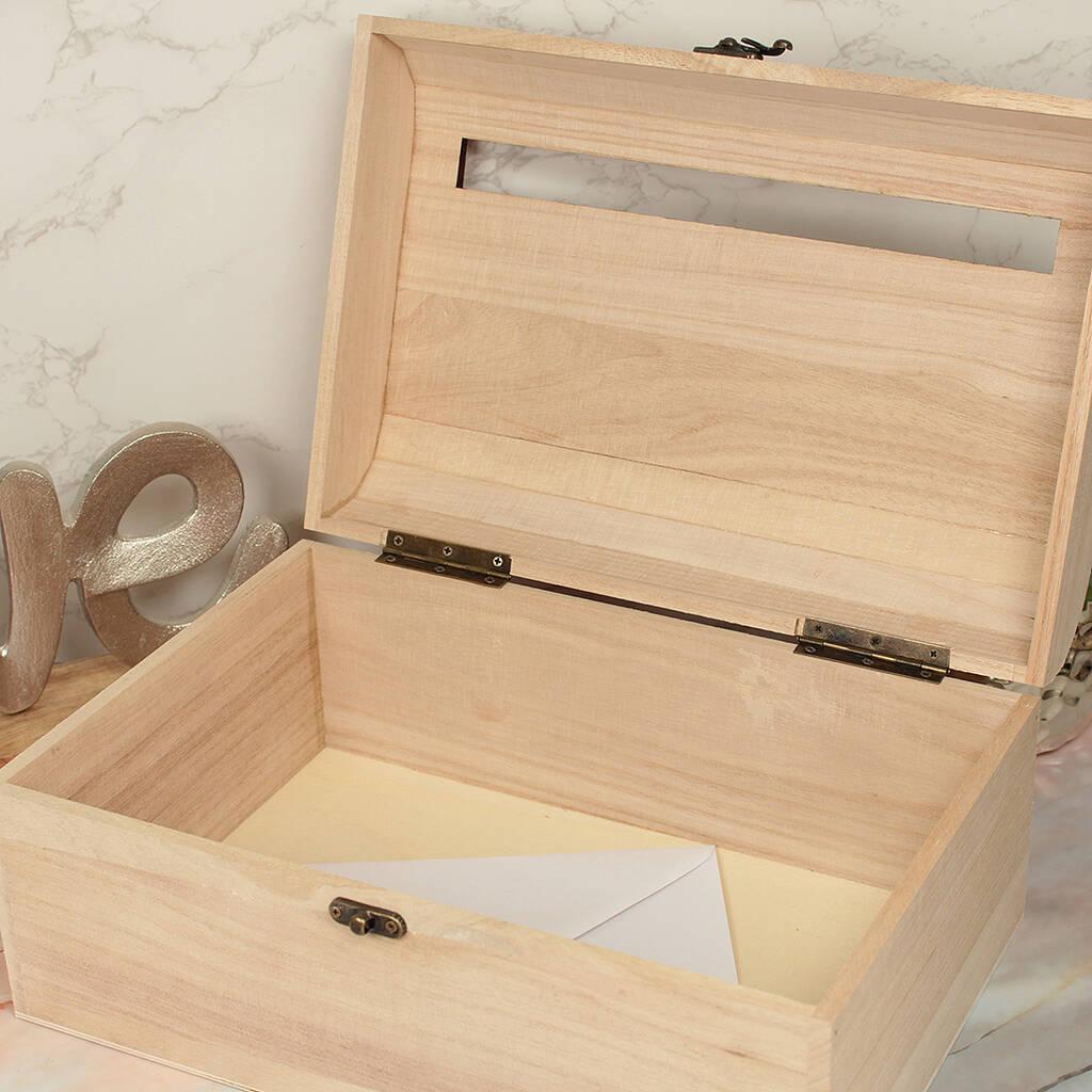 Personalised Wild Flowers Wedding Cards Post Box Chest By Love Lumi Ltd ...