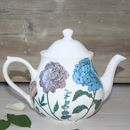 personalised peony and hydrangea teapot by sparkle ceramics ...