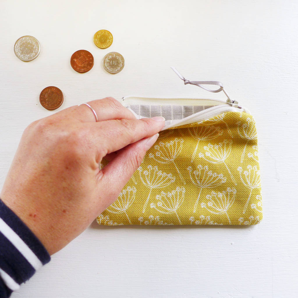 cow parsley coin purse by charlotte macey | notonthehighstreet.com