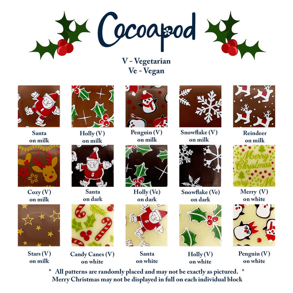 Christmas Message Chocolate Gift By Cocoapod Chocolates ...