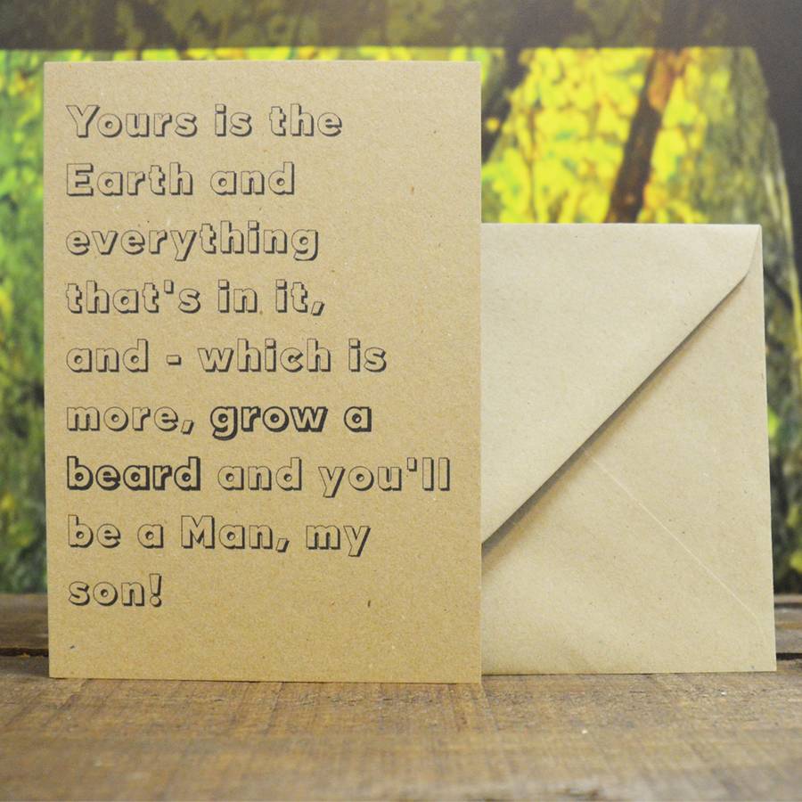  You ll Be A Man For My Son Handmade Birthday Card By Good Day