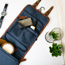 personalised leather hanging dopp kit with hook by mahi leather ...
