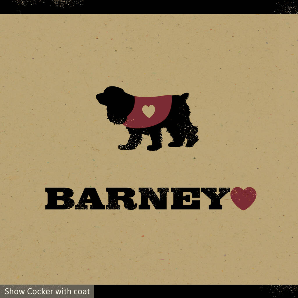 personalised working or show cocker spaniel gift print by the typecast ...