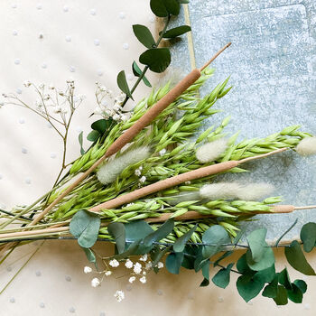 Green Dried Flower Posy Bunny Tails Oats Lareco By Neboho