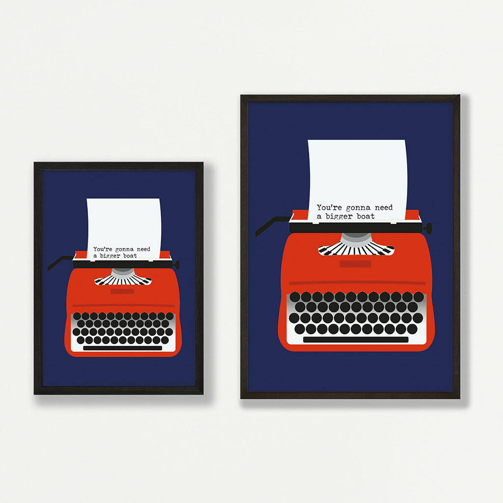 Personalised Typewriter Print By Gail Myerscough | notonthehighstreet.com