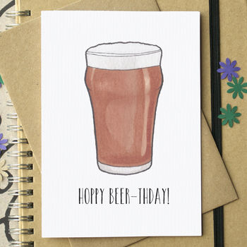 Funny Craft Beer Birthday Card By Becka Griffin Illustration ...