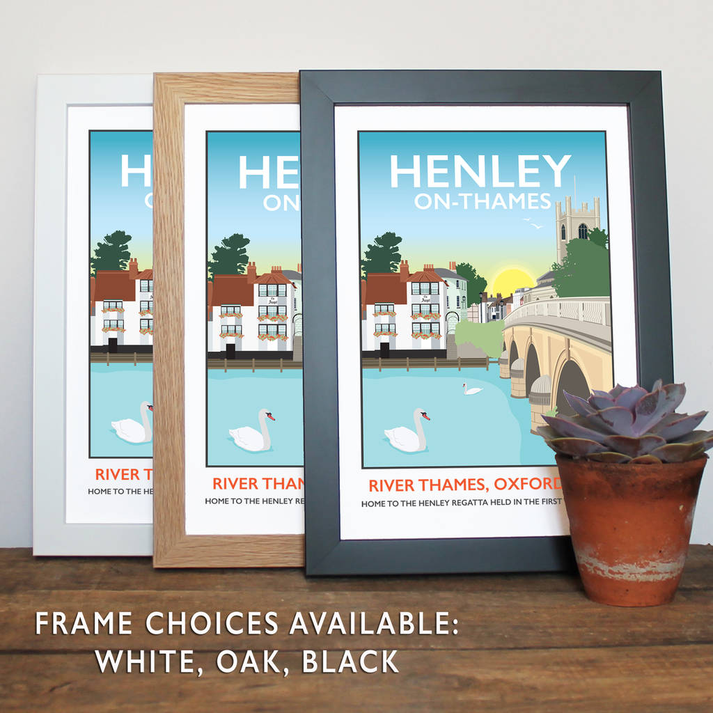 henley on thames, oxfordshire print by tabitha mary ...