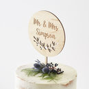 Decorative Circular Personalised Cake Topper By Sophia Victoria Joy ...