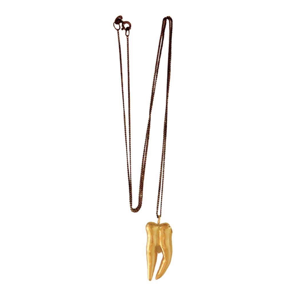 Contrast Gold Tooth Pendant By Love Corrin Jewellery