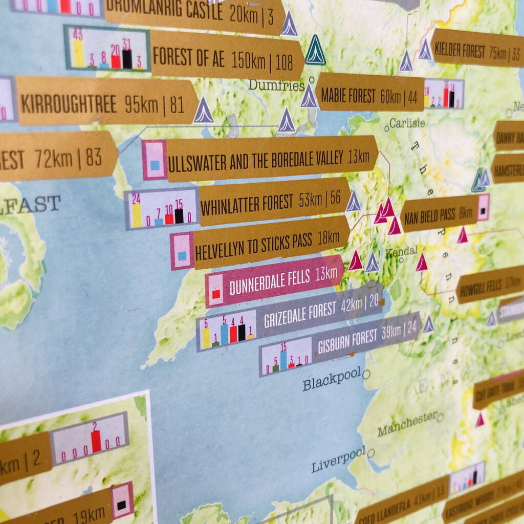 Personalised Scratch Off UK Mountain Bike Trails Print By Maps ...