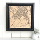 new home postcode map print on wood by northern logic ...